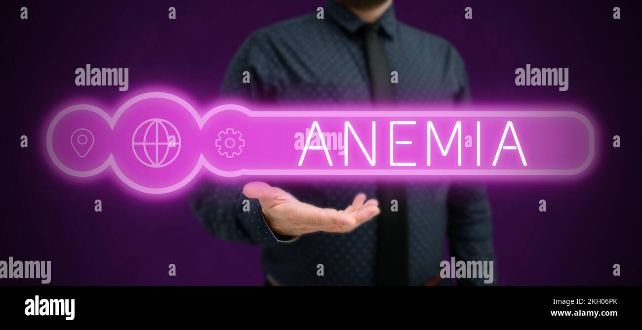 Inspiration showing sign Anemia. Word Written on condition where there ...