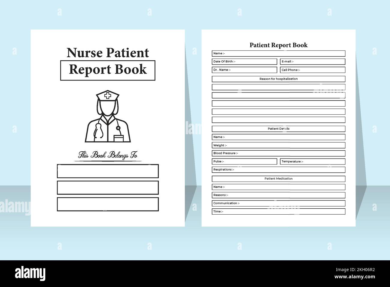 Nurse daily patient report tracker KDP interior. Patient hospital ...