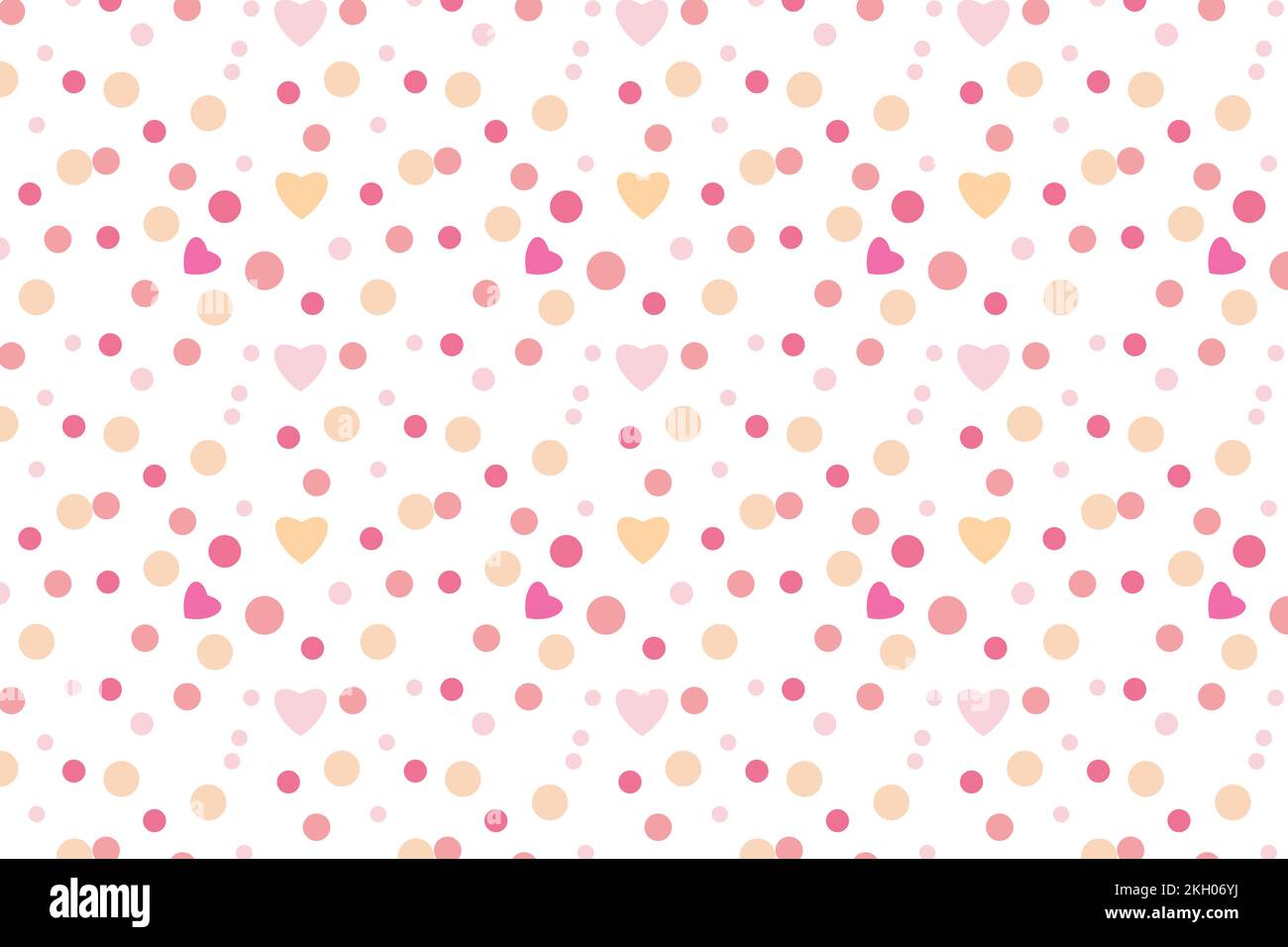 Endless dot pattern background with cute love shapes. Seamless ...
