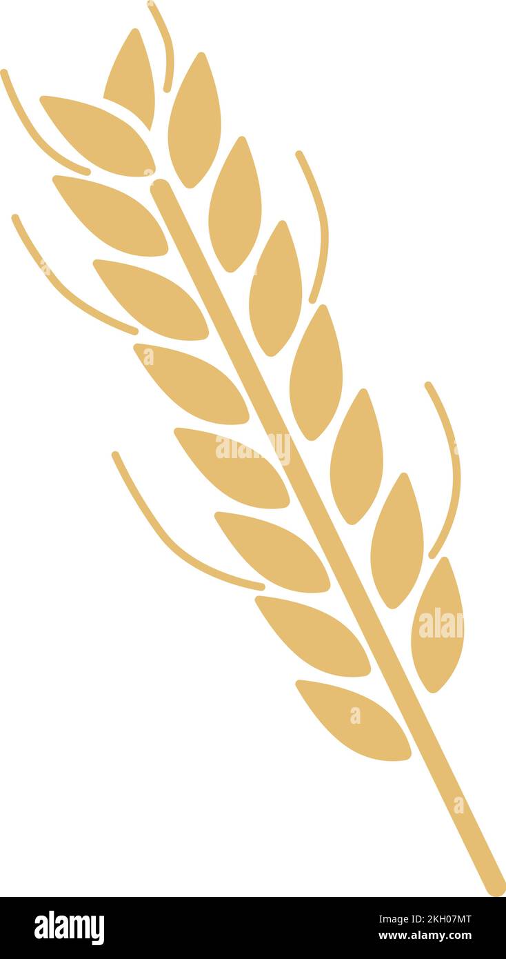 Organic crop symbol. Wheat silhouette. Grain symbol Stock Vector Image ...