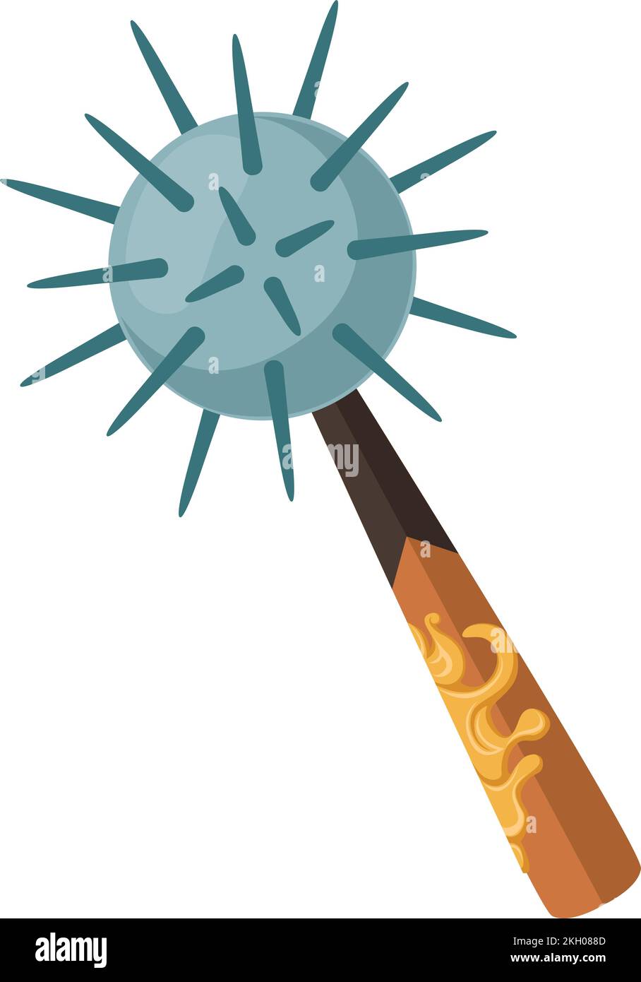 Mace icon. Fantasy weapon. Cartoon medieval club Stock Vector Image ...