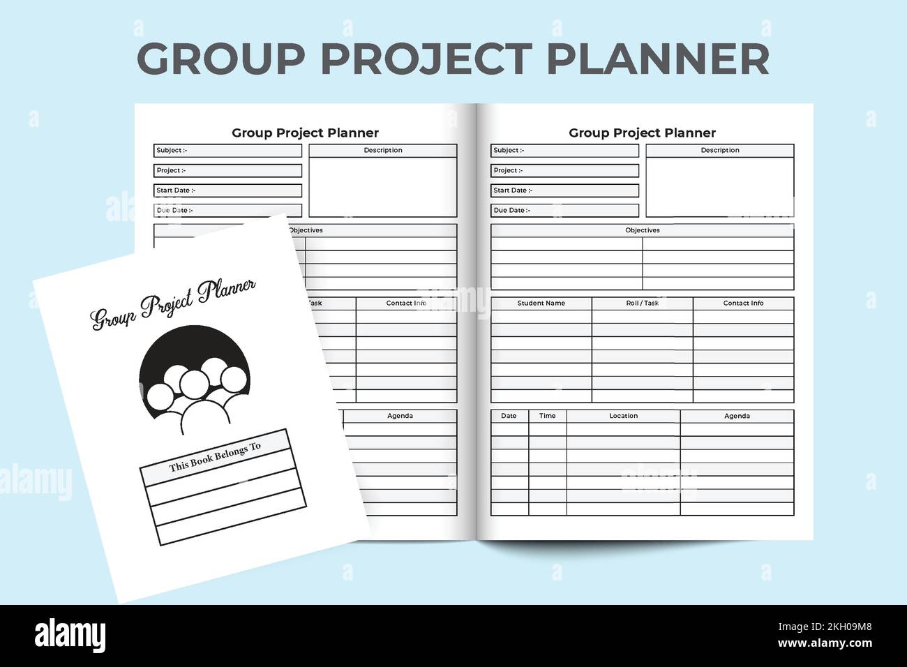 Group project journal KDP interior. School study project tracker and ...