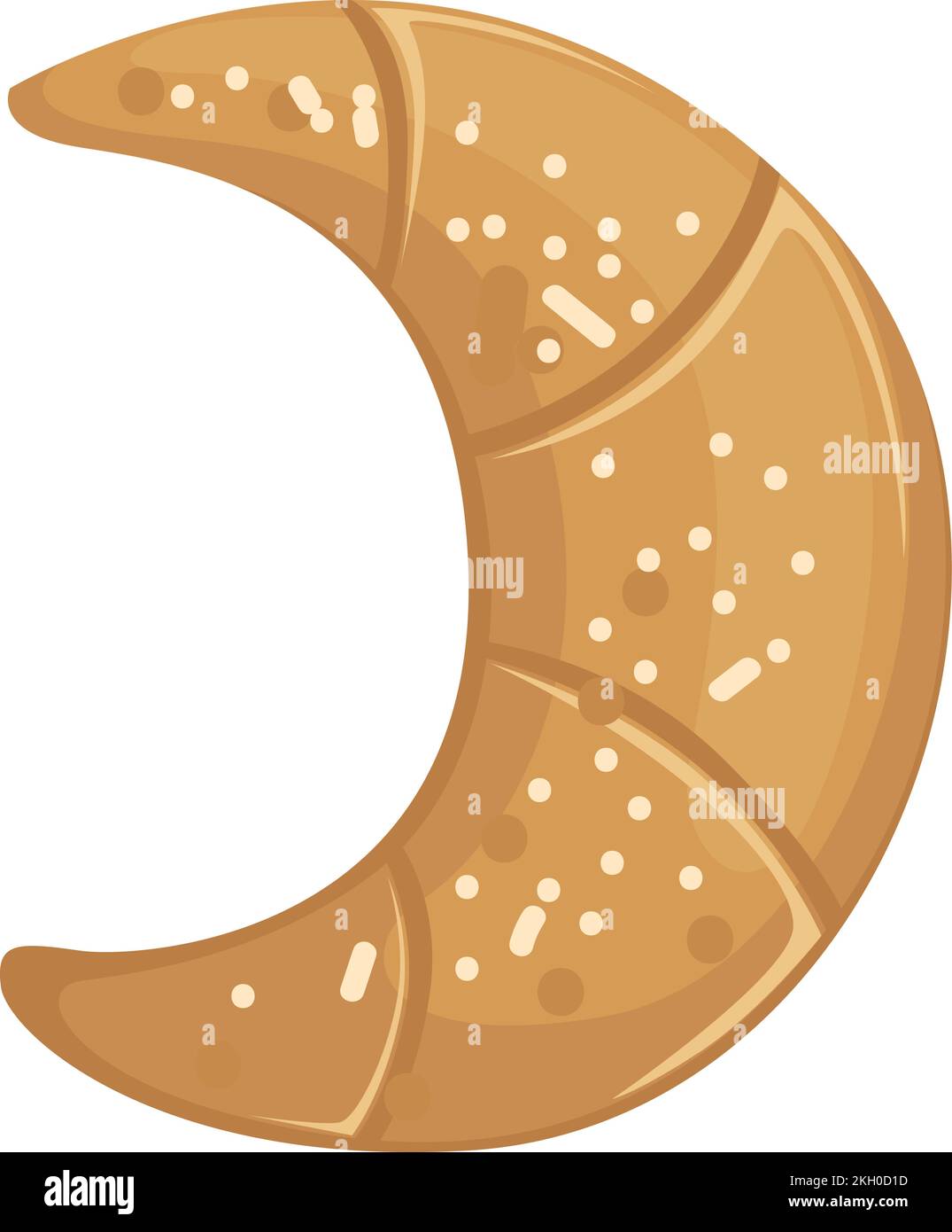 Croissant icon. Cartoon pastry. Sweet wheat bakery Stock Vector Image ...