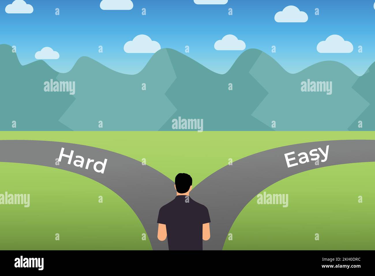 Deciding path Stock Vector Images - Alamy