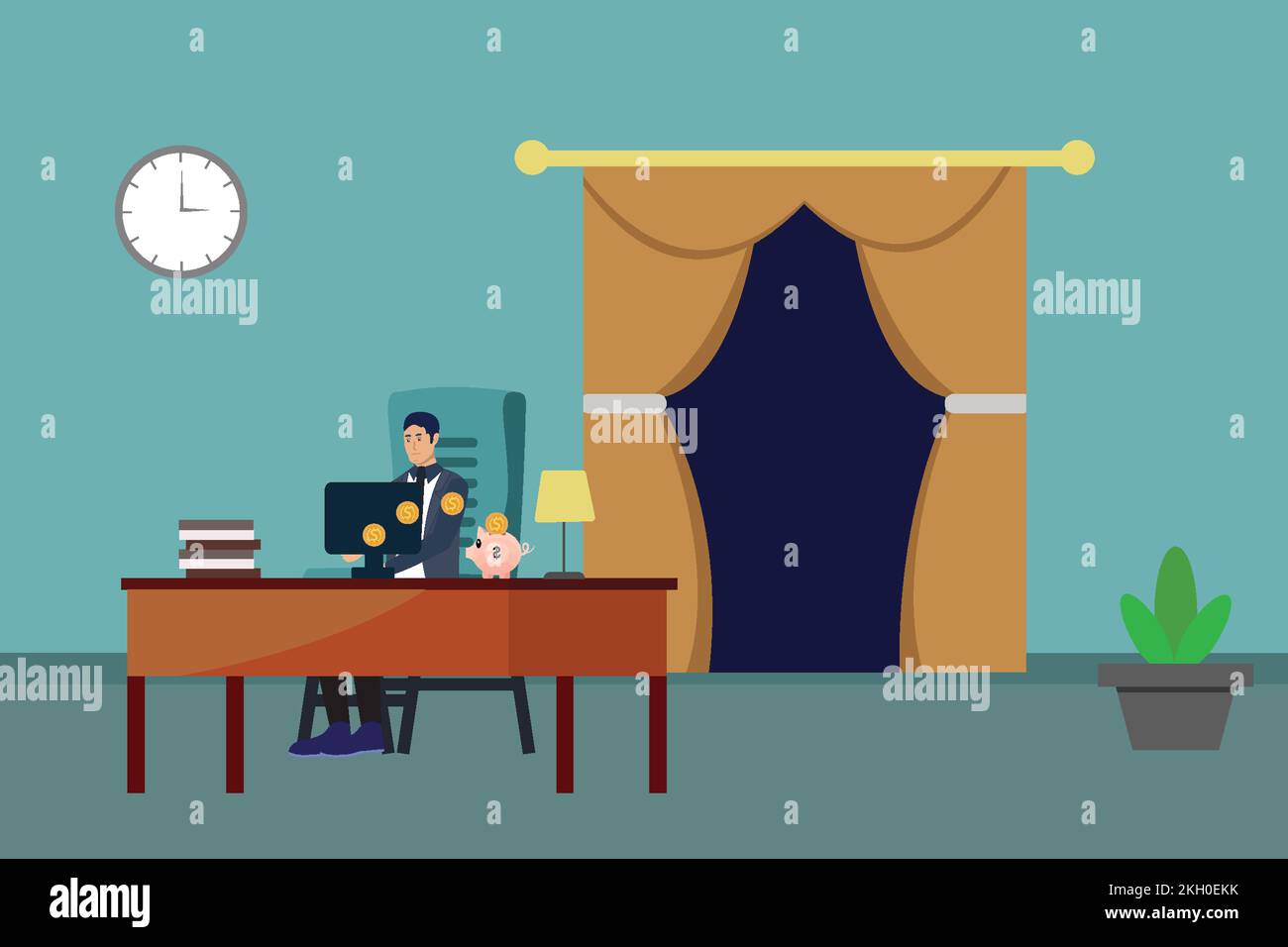 Earning from computer Stock Vector Images - Alamy