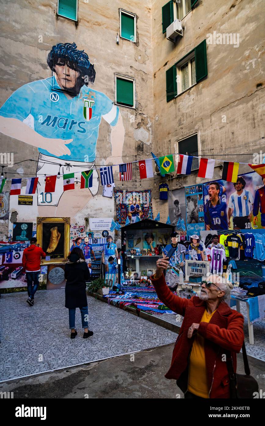 Napoli, Italy - November 23, 2022Quartieri Spagnoli. Slums, old ...