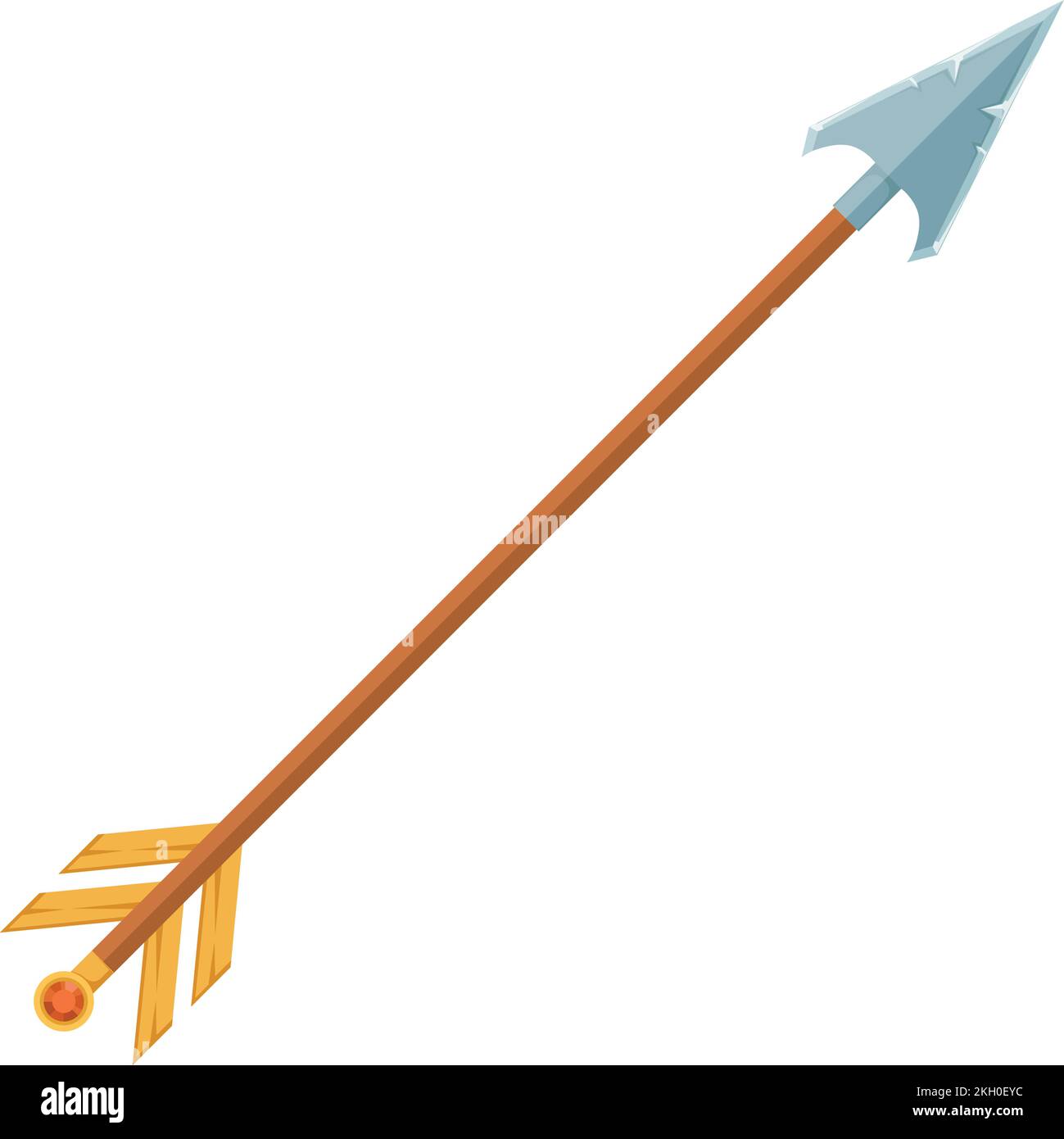 Cartoon arrow icon. Ancient archery. Medieval weapon Stock Vector Image ...