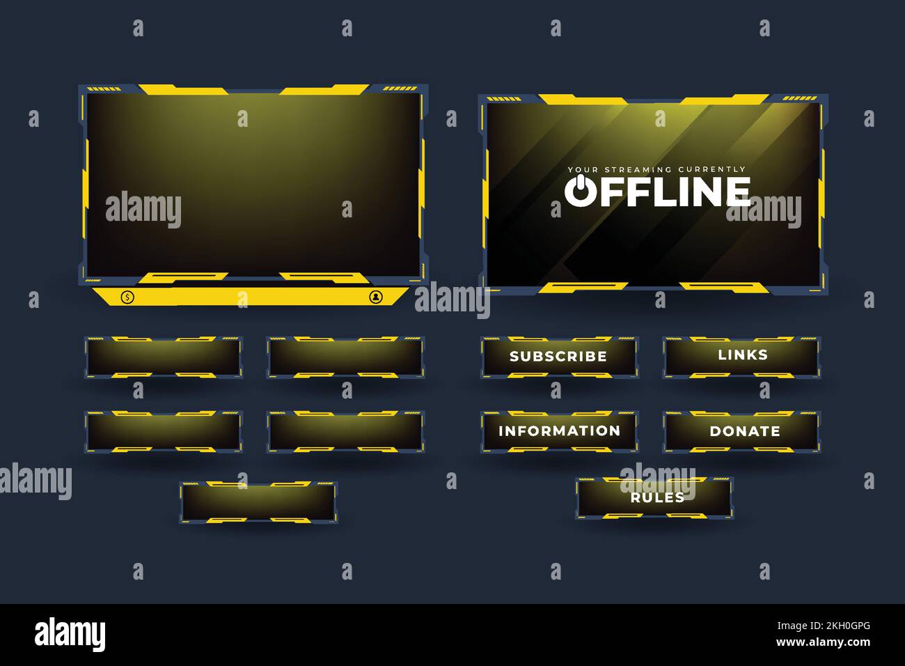 Live streaming screen overlay vector for online gamers. Broadcast ... Live streaming screen overlay vector for online gamers. Broadcast ...