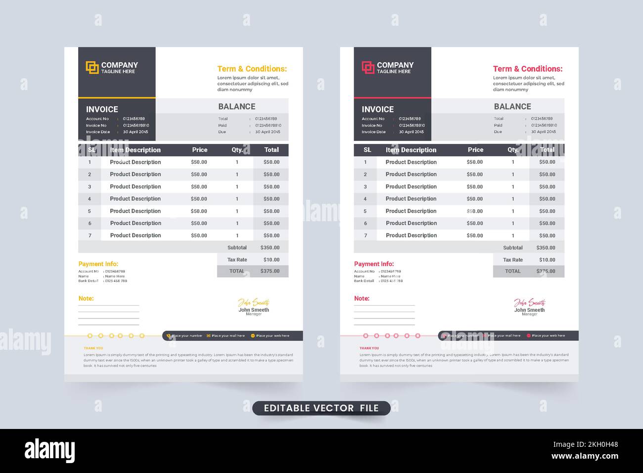 Digital purchase bill and cash receipt design with dark shades. Invoice ... Digital purchase bill and cash receipt design with dark shades. Invoice ...