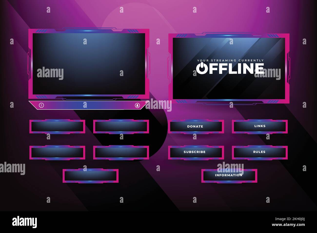 Border design for gamers hi-res stock photography and images - Alamy