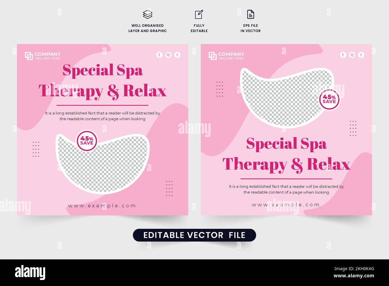 Special spa therapy and relax center promotional web banner vector with ...