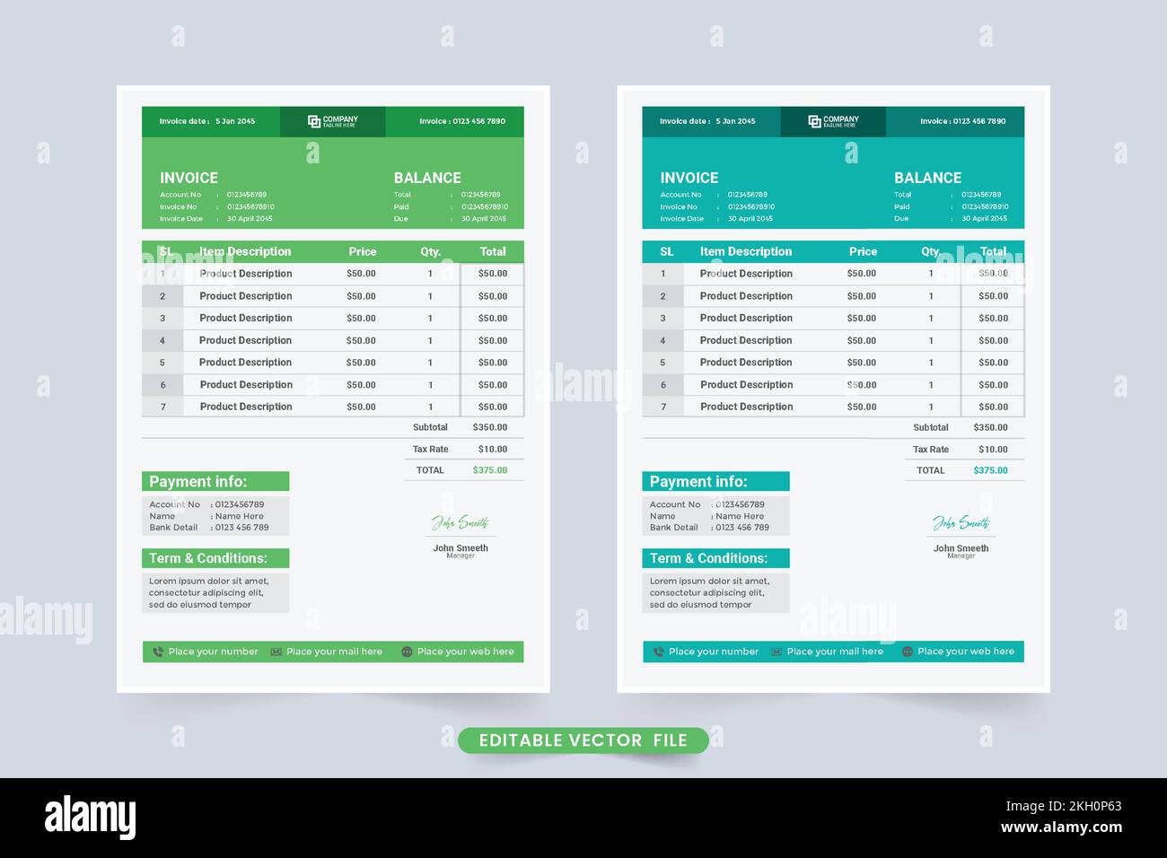 Business invoice decoration element vector. Price receipt and payment ...