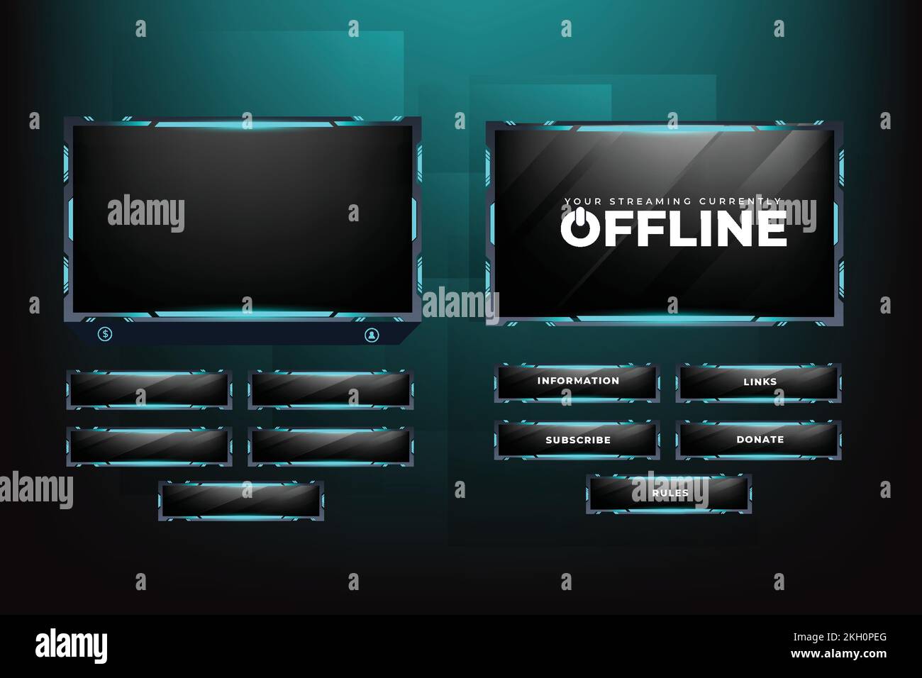 Gaming overlay panel vector vectors hi-res stock photography and images ...
