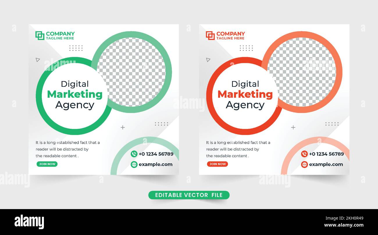 Corporate digital marketing poster design with abstract shapes ...