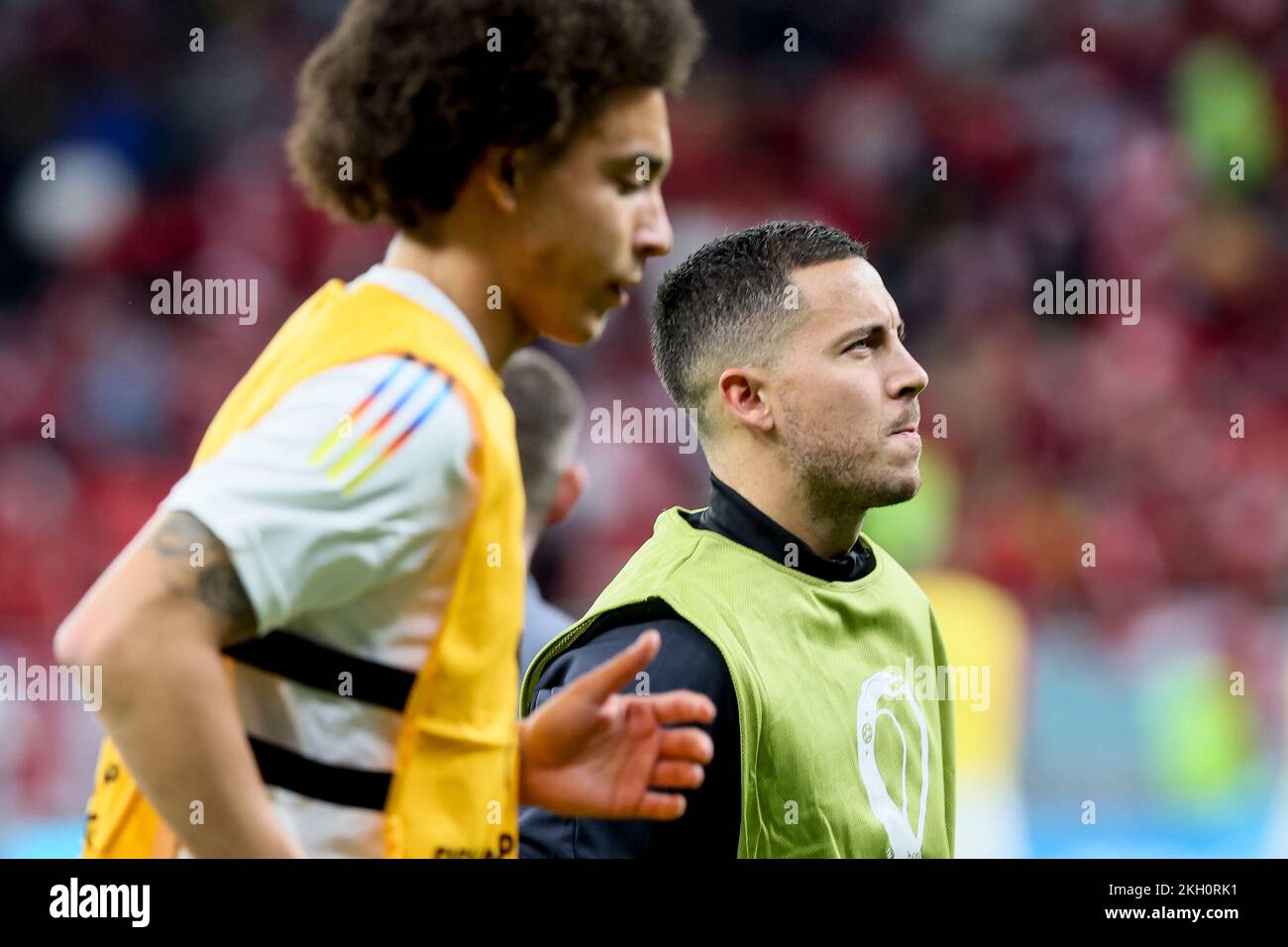 Belgium's Axel Witsel and Belgium's Eden Hazard pictured ahead of a ...