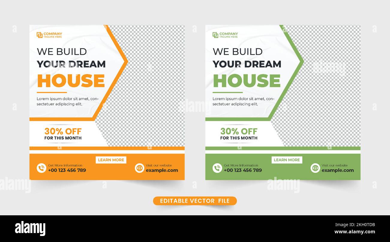 Modern home renovation and repairing business advertisement template ...