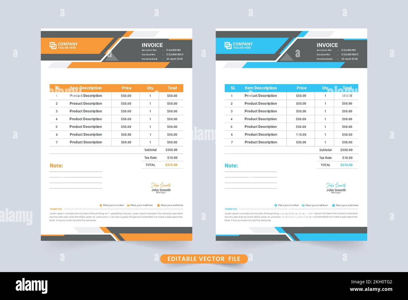 Creative invoice decoration with minimal shapes. Payment receipt and ...