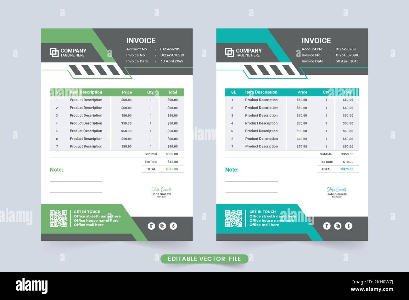 Payment Agreement and price receipt layout decoration with abstract ...