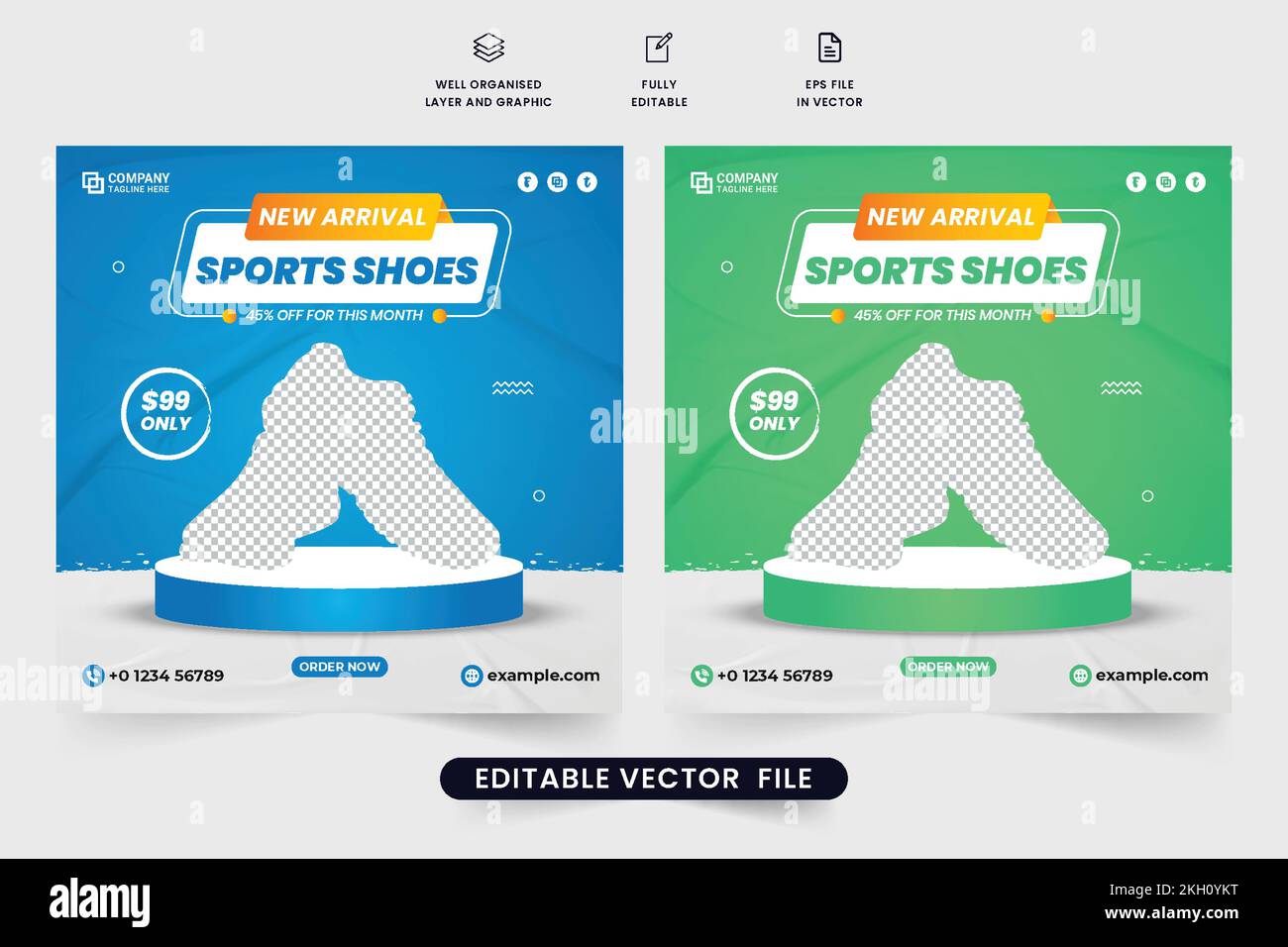 Sports shoe social media post vector vectors hi-res stock photography ...