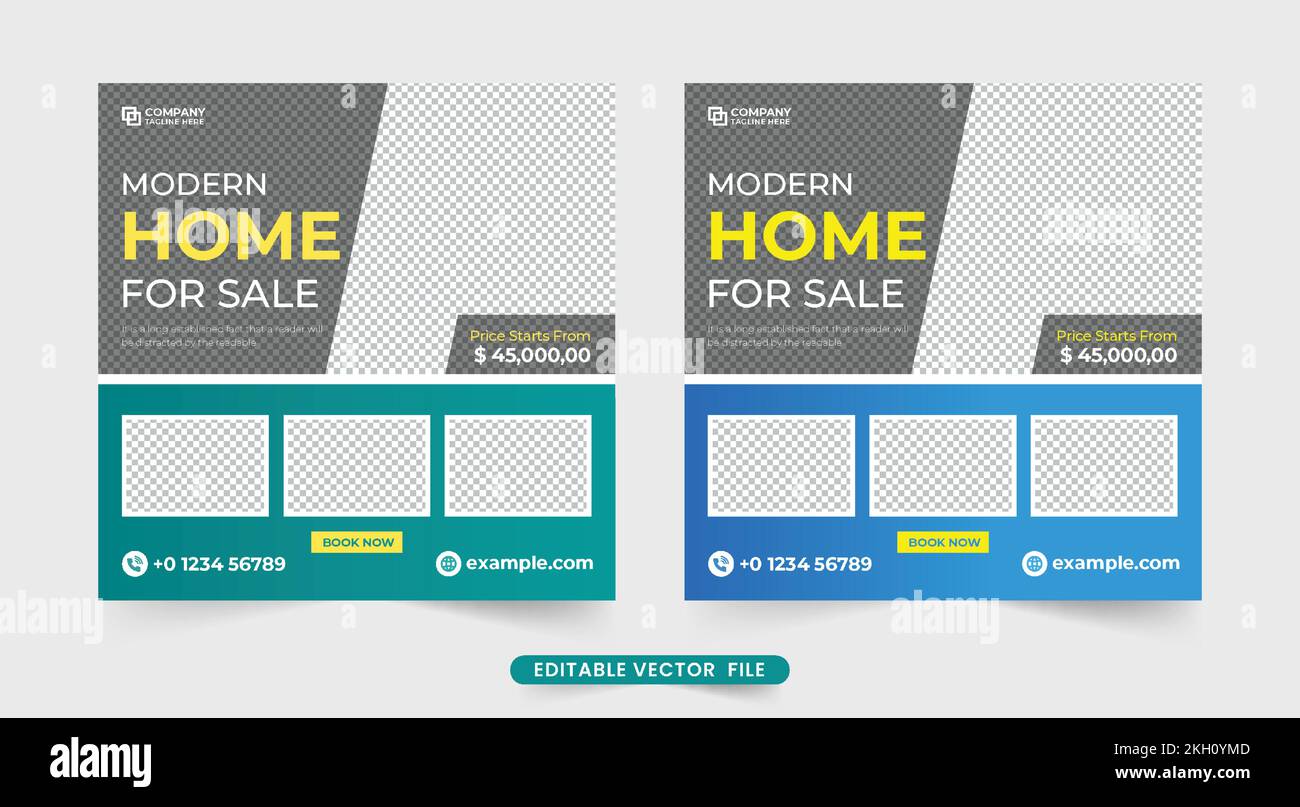 Modern home selling business template vector with abstract shapes ...