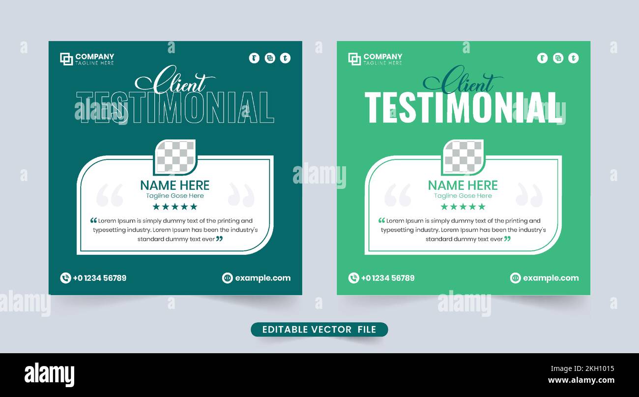 Customer Work Review Section And Testimonial Vector With Creative Shapes Client Testimonials