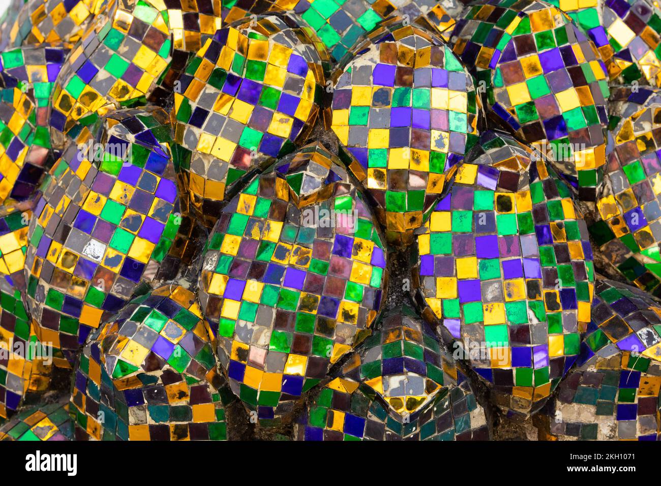 Background and texture of bright stained glass decorating the walls and ...