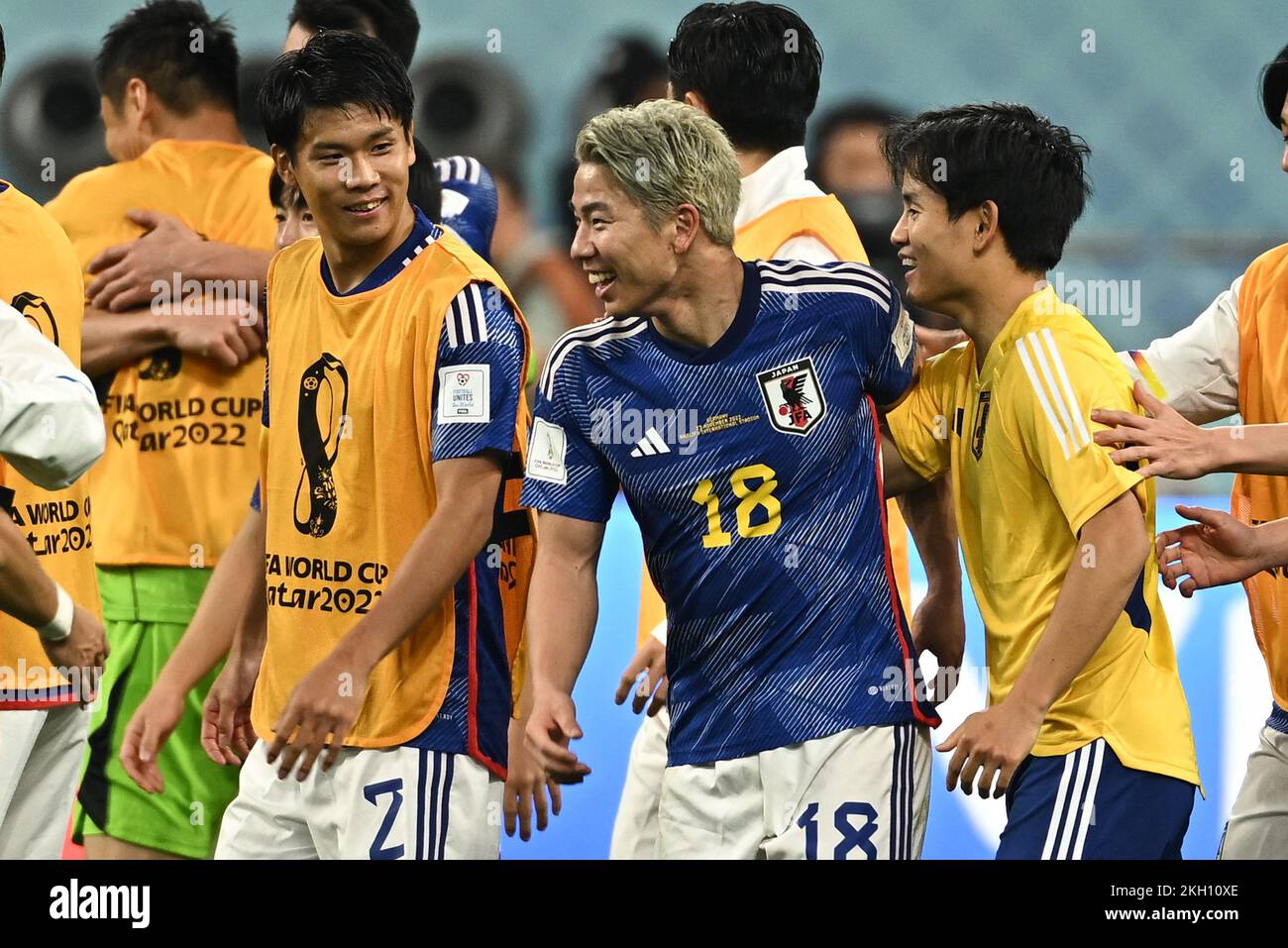 Takuma Asano of Japan during Germany v Japon match of the Fifa World Cup Qatar 2022 at Al ...