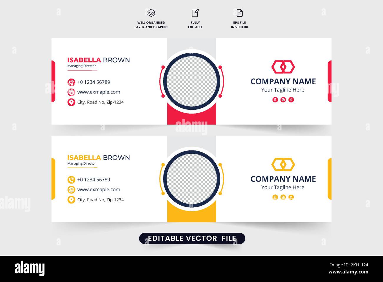 Corporate office individual email signature design with photo ...