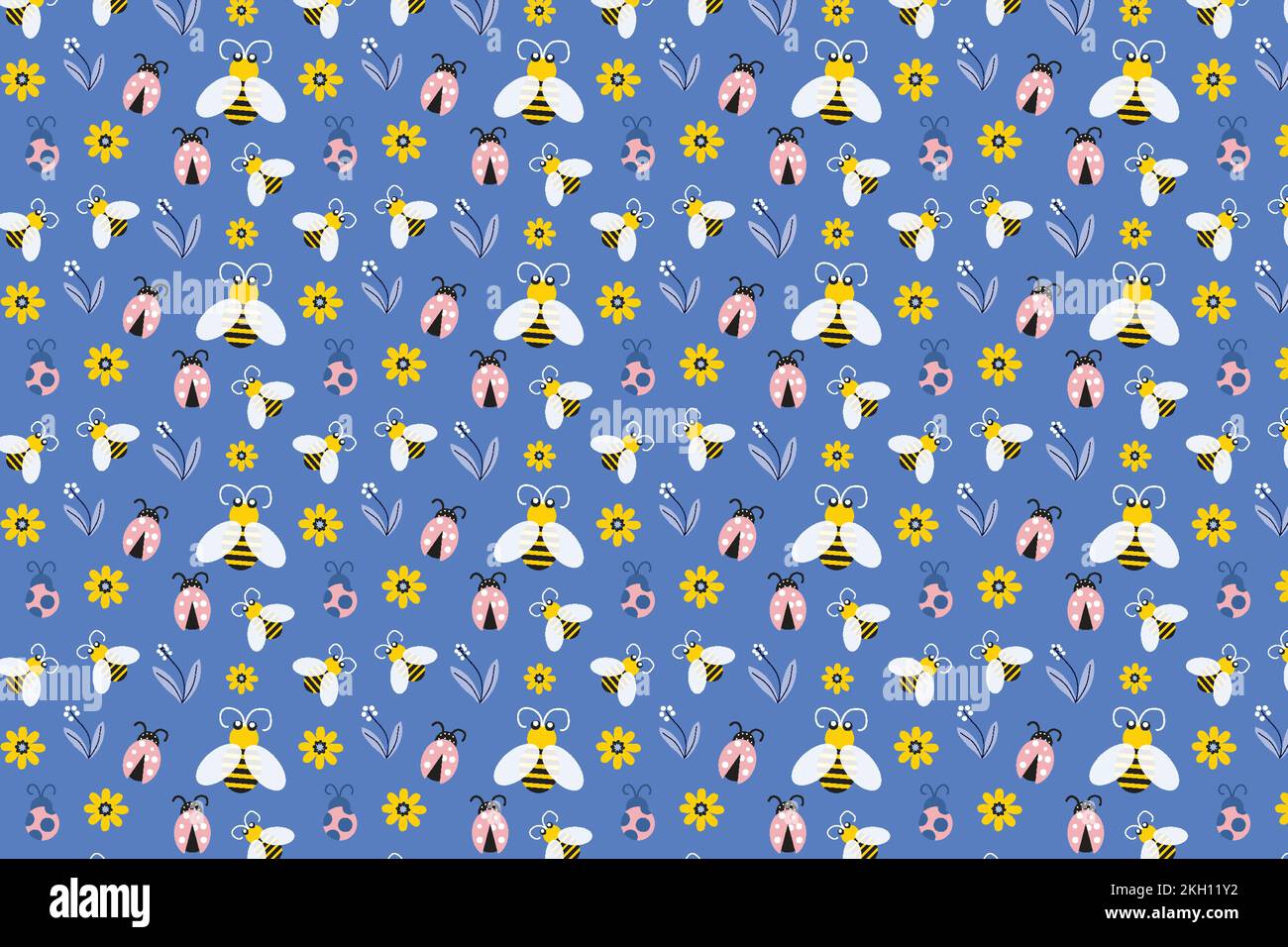 Beautiful floral pattern decoration on a blue background. Abstract ...