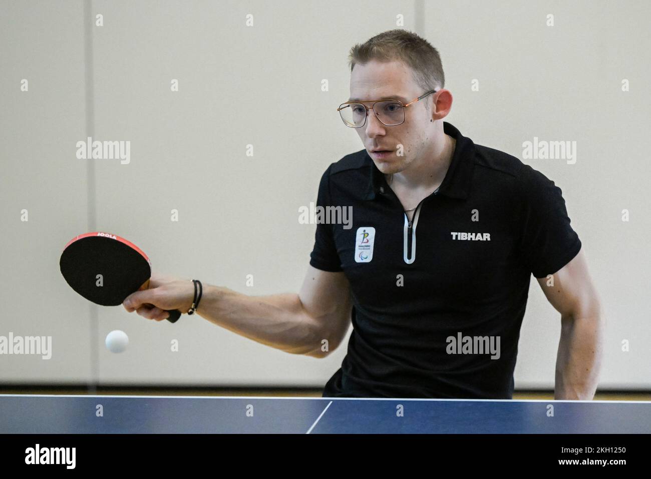 Belgian para athlete Bart Brands pictured in action during a training ...