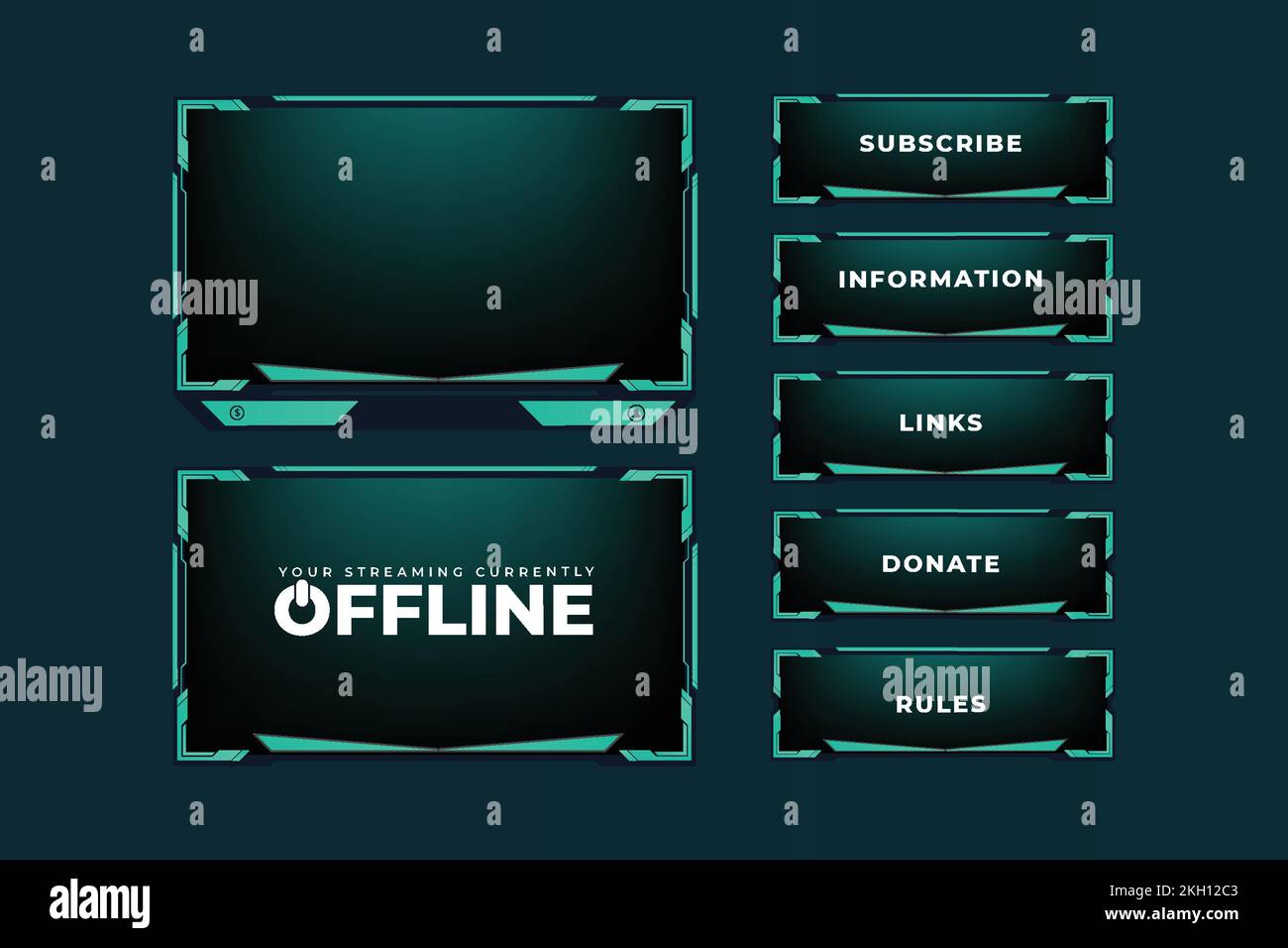 Futuristic gaming overlay vector for screen panels with colorful ... Futuristic gaming overlay vector for screen panels with colorful ...