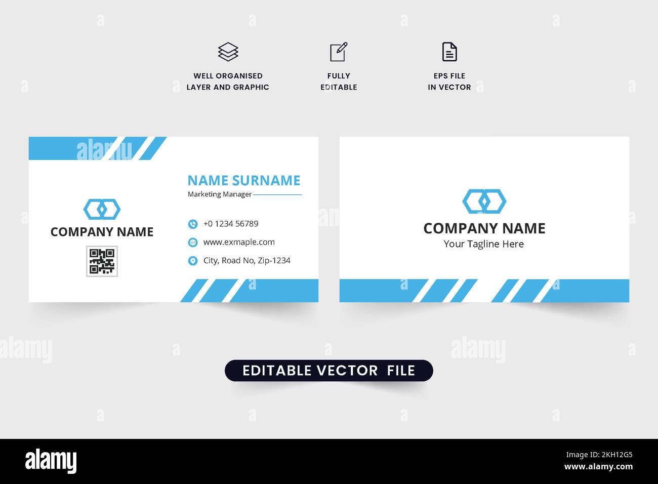 Double sided business card vector vectors hi-res stock photography and ...