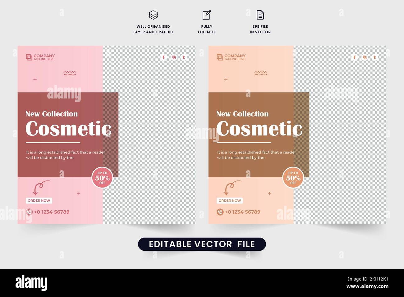 Cosmetics social media post vector vectors hi-res stock photography and ...