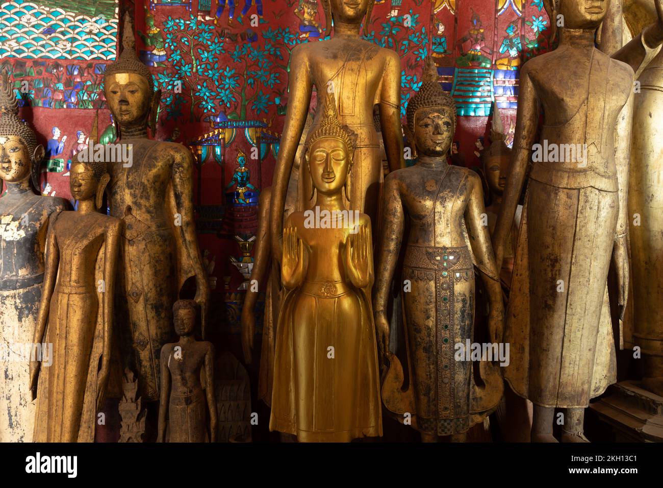 Ancient Buddha statues, in different mudras and gestures, like ...