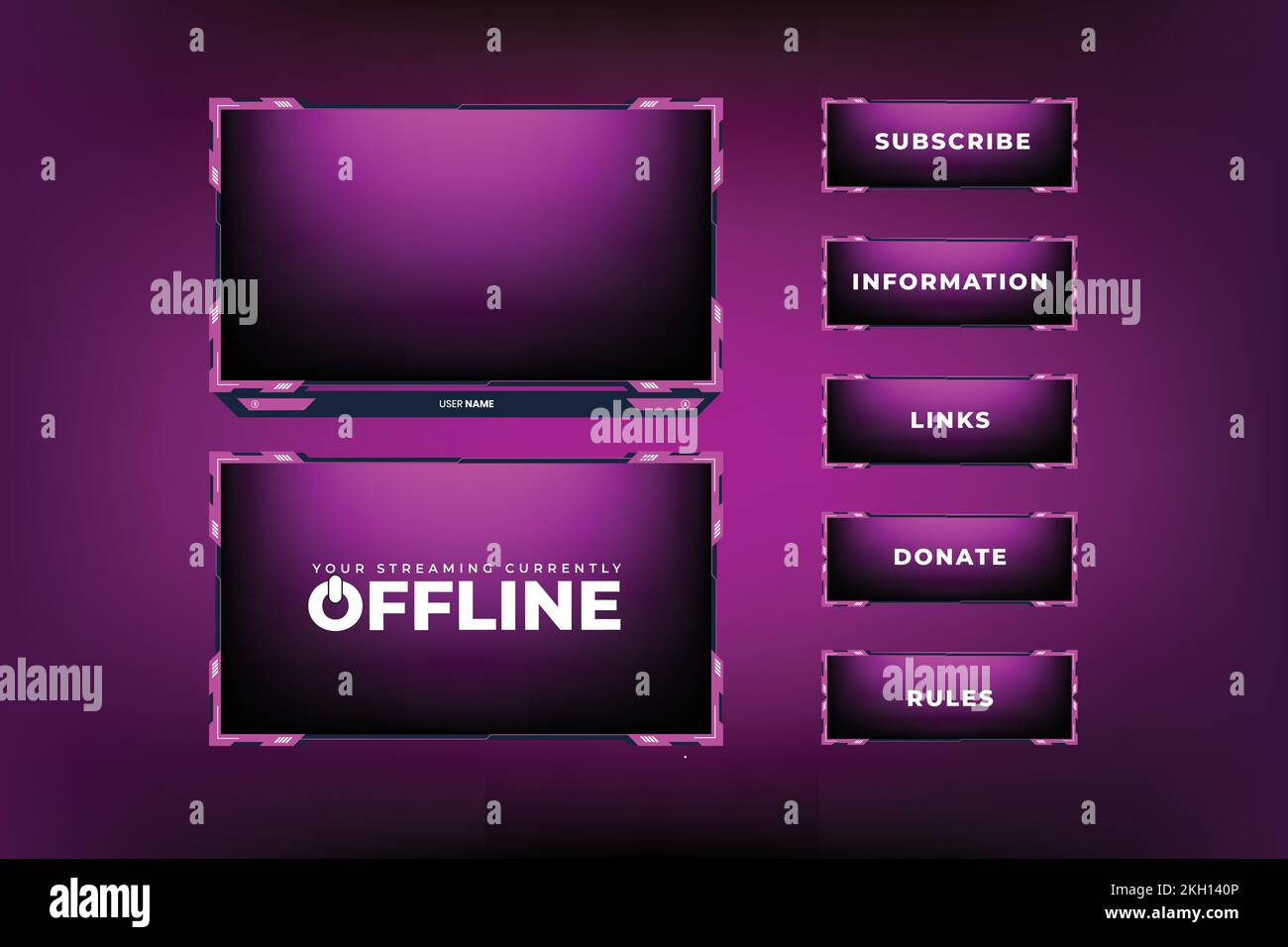 Futuristic Gaming Screen Interface Decoration With Girly Pink Color Girl Gamer Streaming