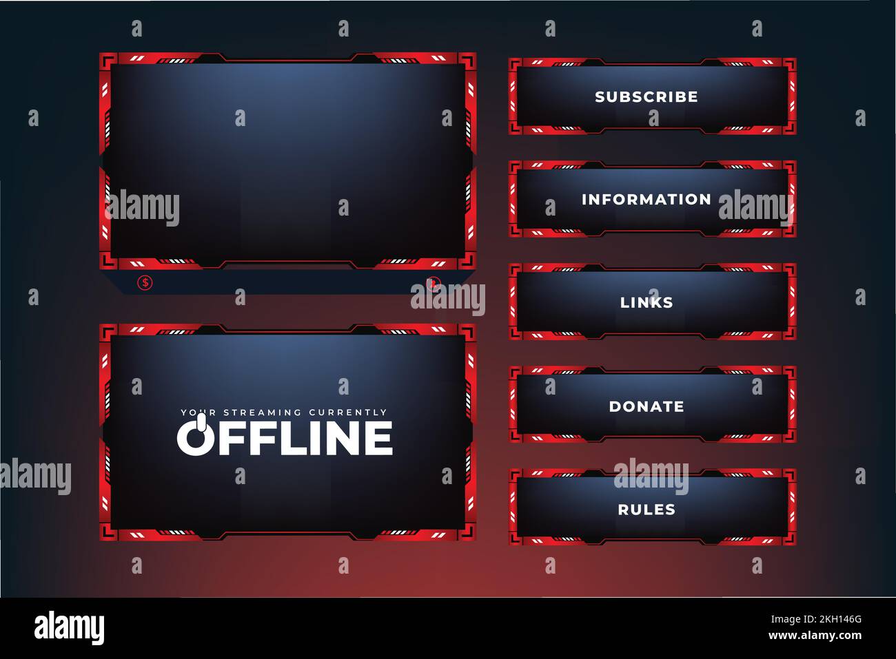 Live gaming overlay decoration hi-res stock photography and images - Alamy