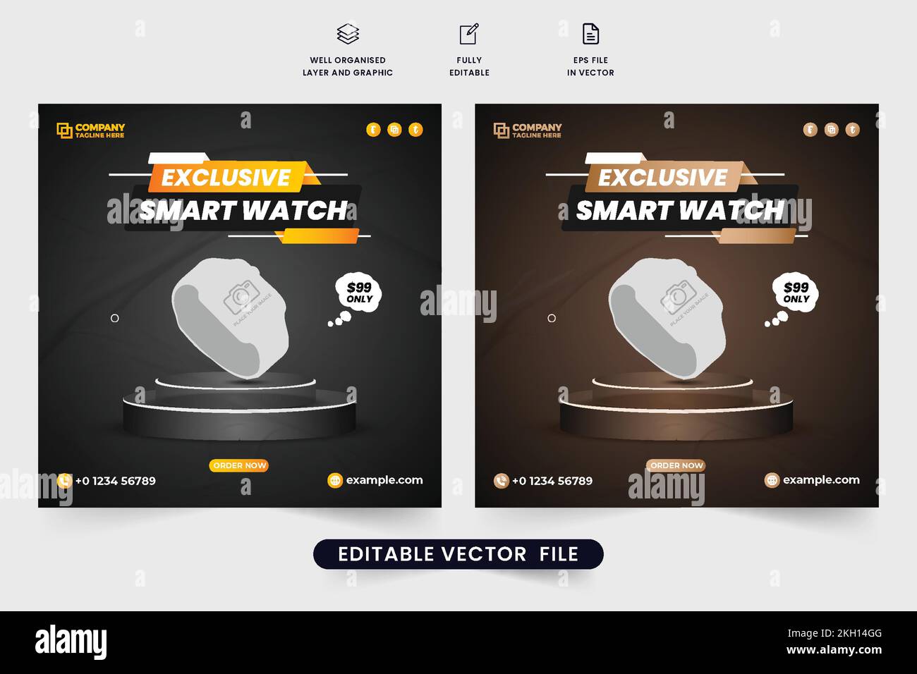 Exclusive smartwatch sale template design for digital marketing ...