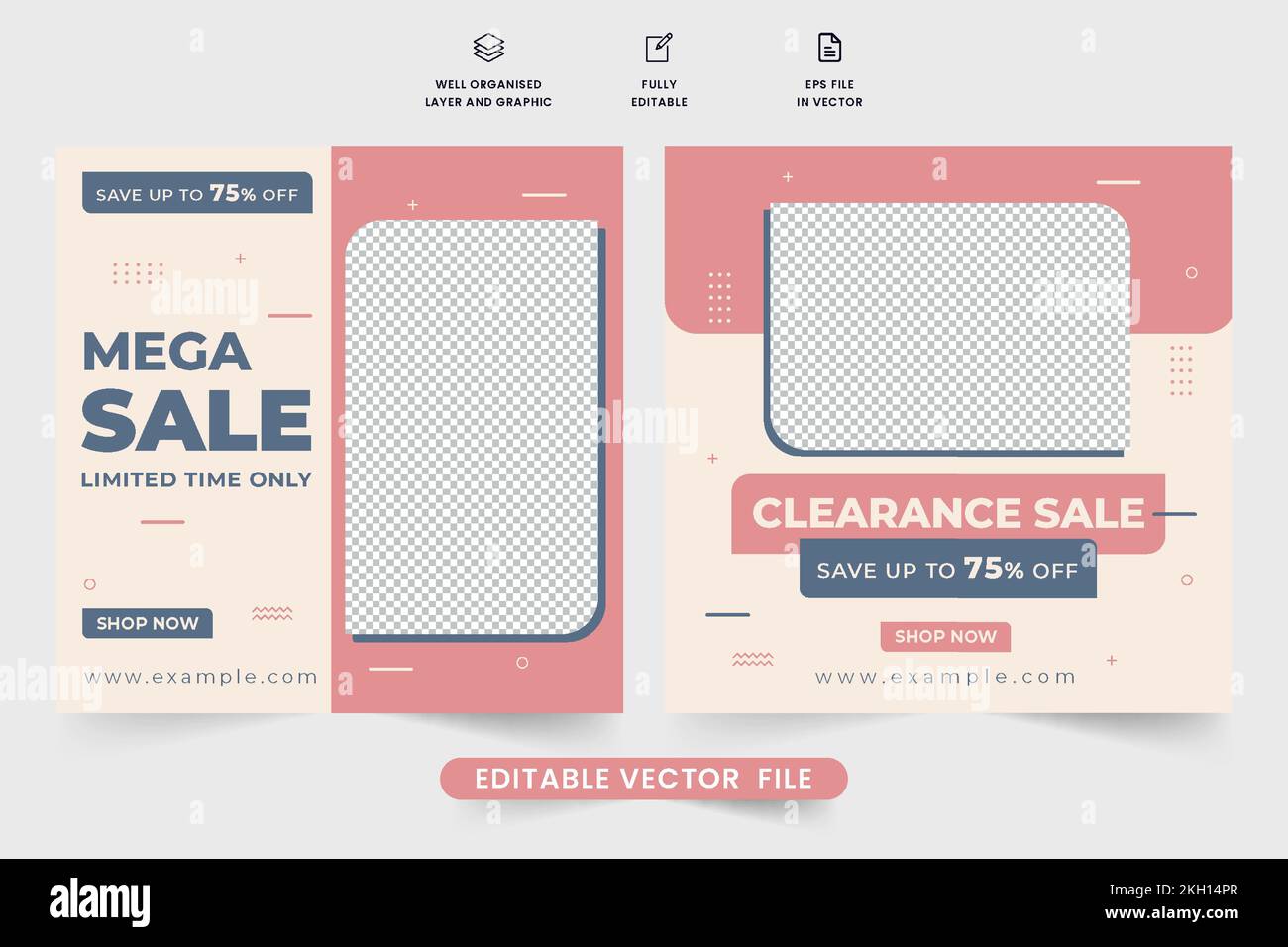 Modern fashion sale discount template design with geometric shapes ...