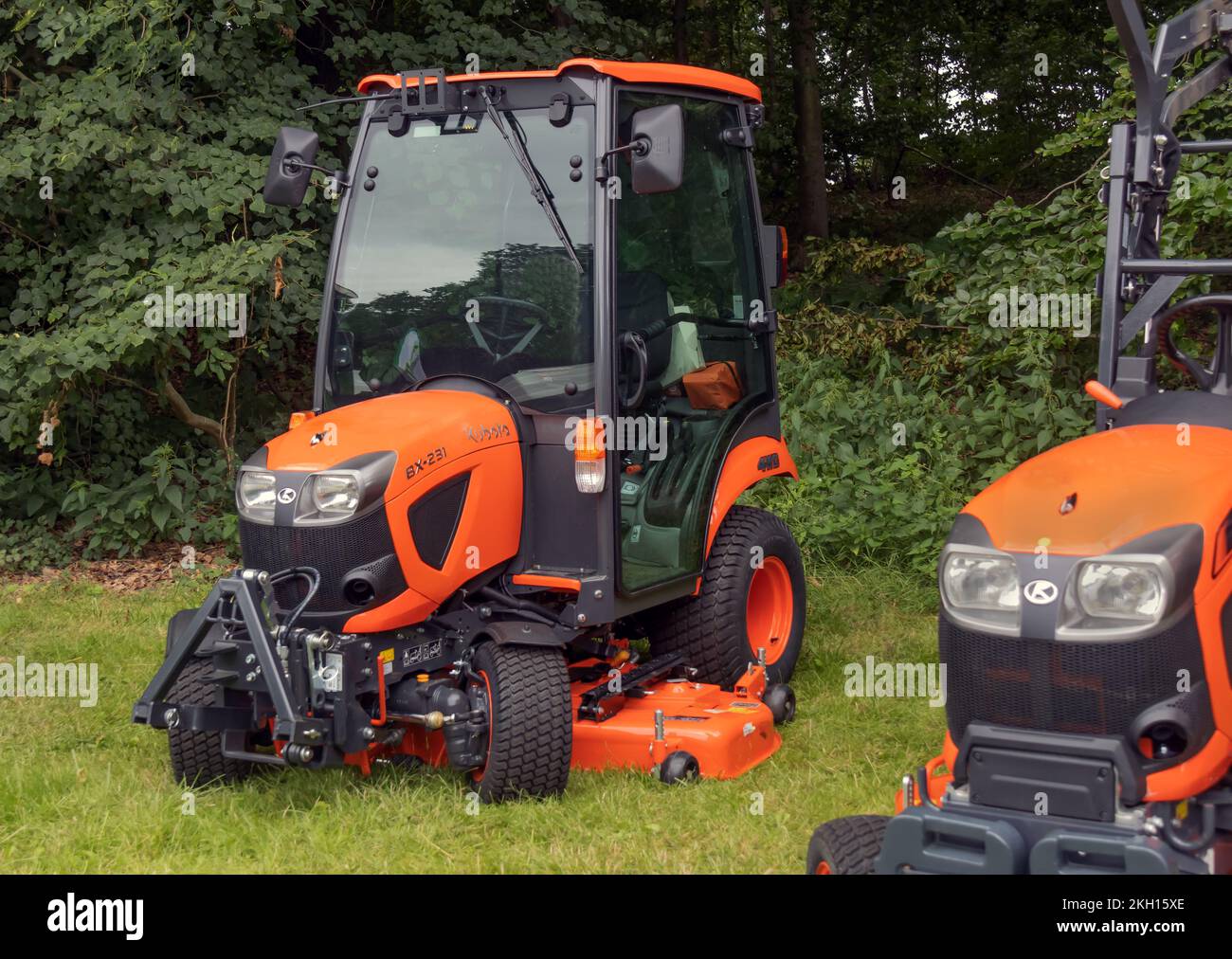 GERMANY - WETZLAR JULY 08: KUBOTA tractor lawn mower on a trade fair ...