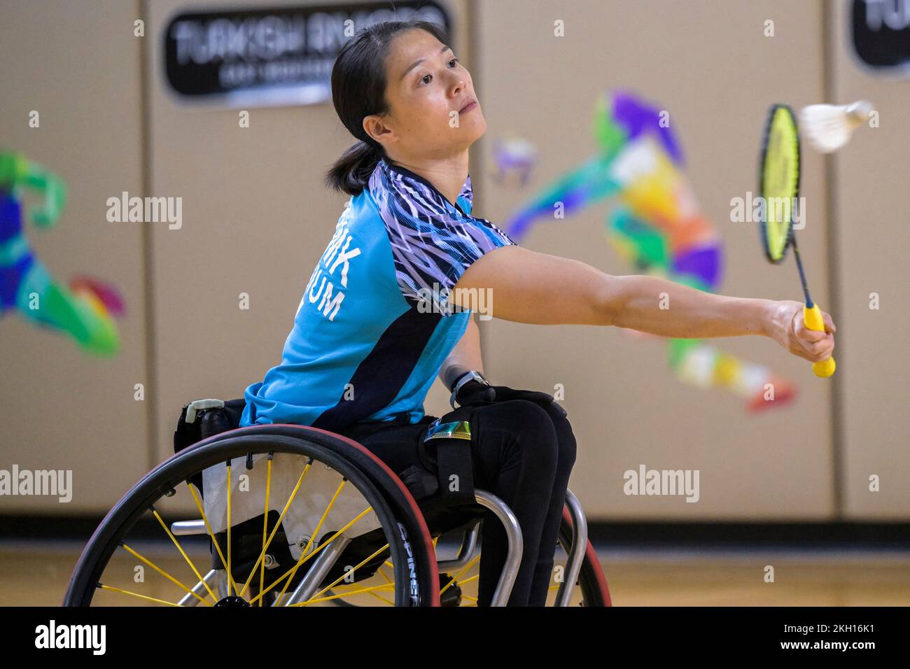 Belgian para athlete Man-Kei To pictured in action during a training ...