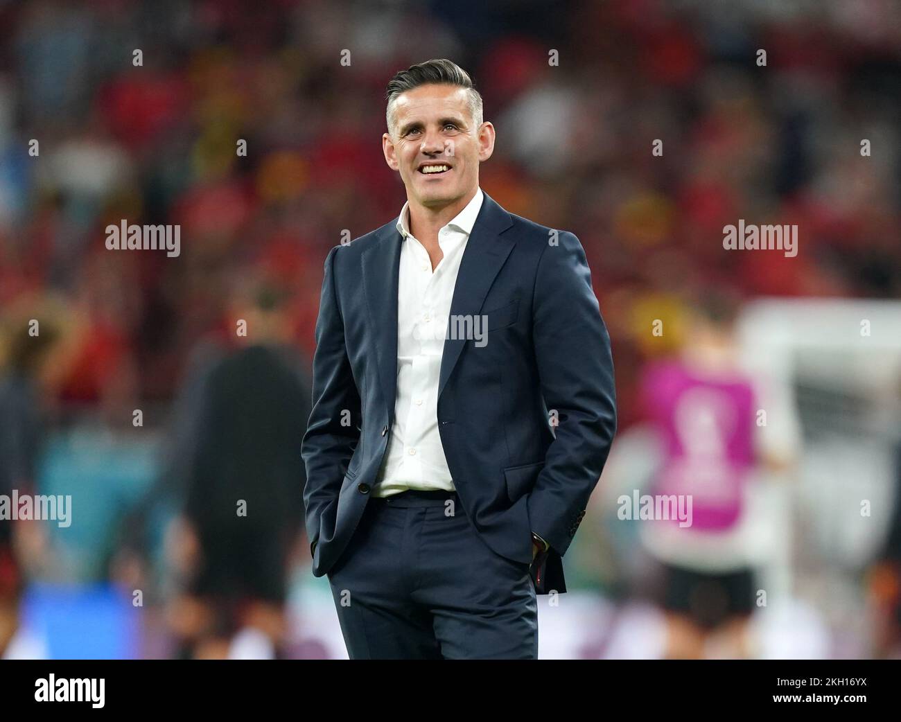 Canada manager John Herdman on the pitch ahead of the FIFA World Cup ...