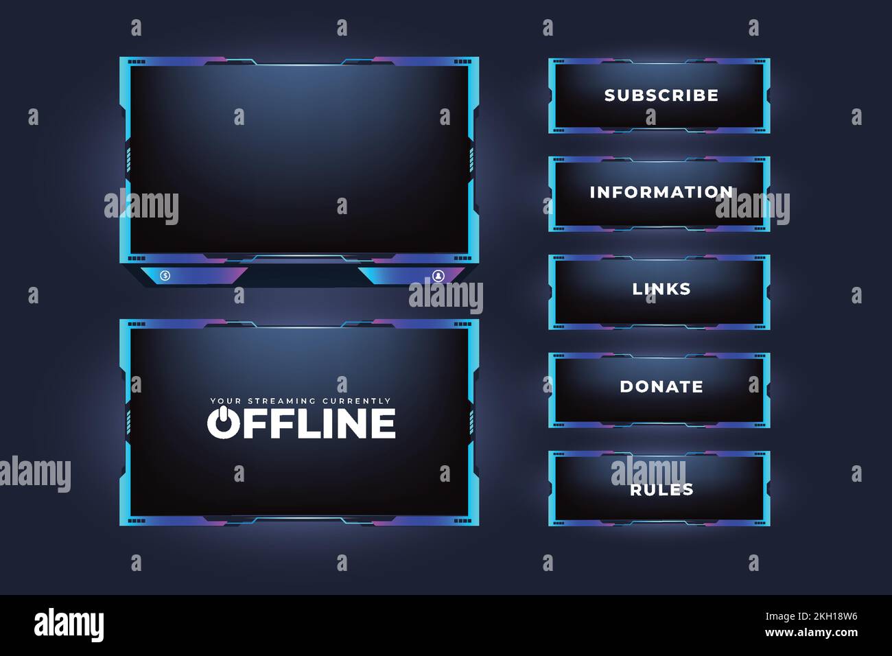 Broadcast gaming border hi-res stock photography and images - Alamy