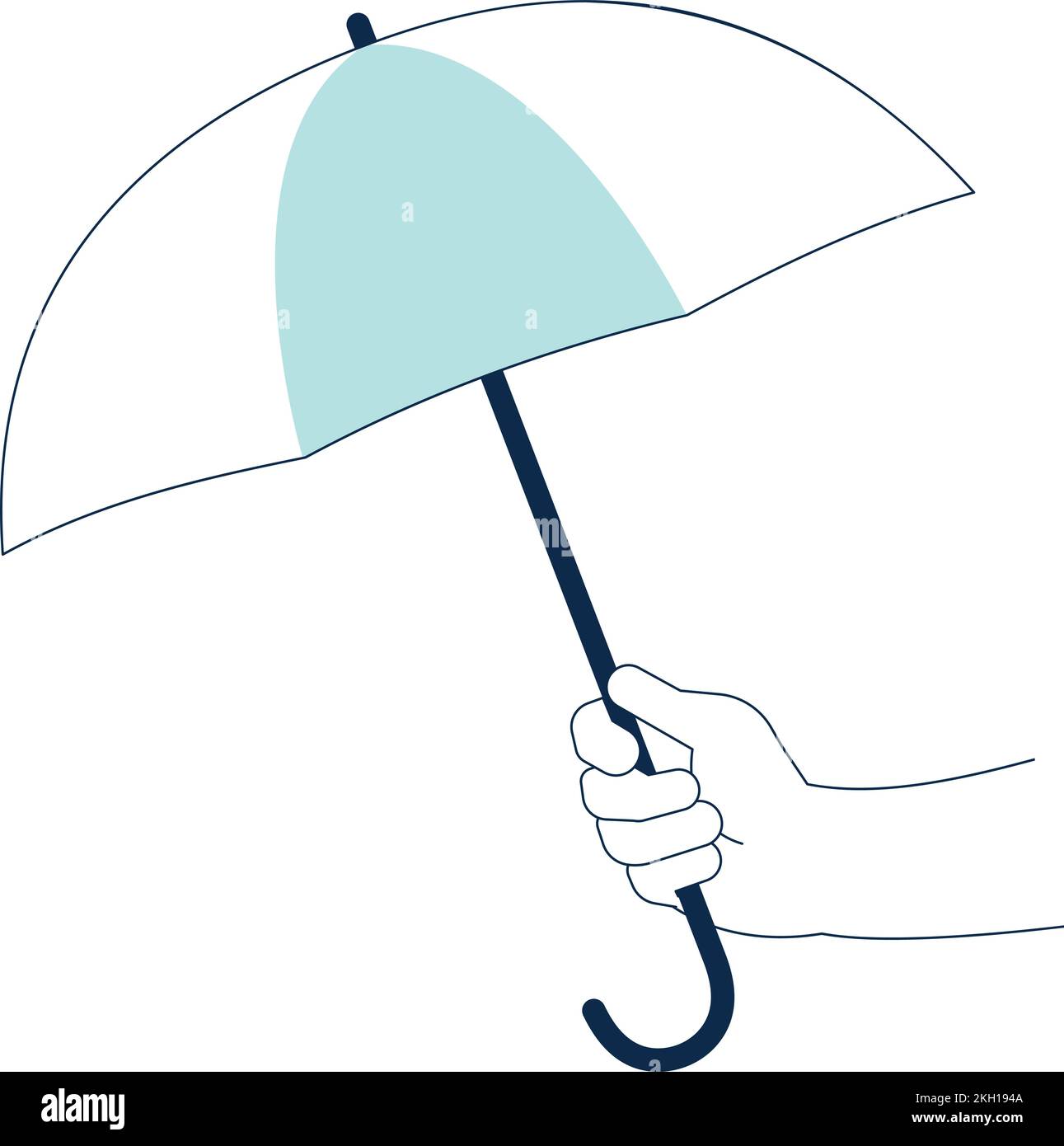 Human hand hold umbrella. Help protection icon Stock Vector Image & Art ...