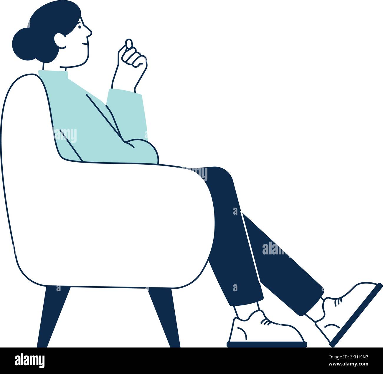 Joyful beautiful woman resting Stock Vector Images - Alamy