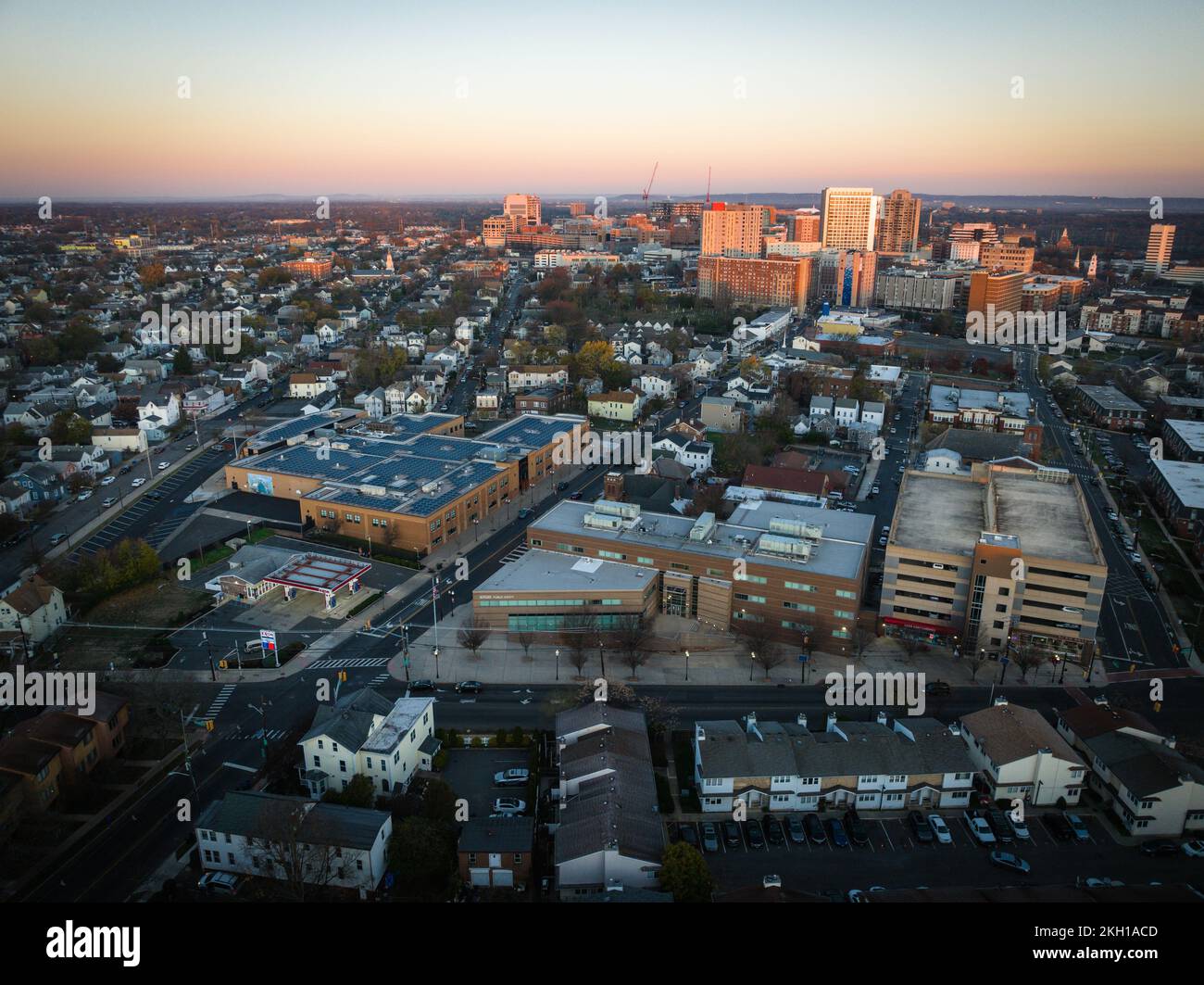 Aerial view of downtown new brunswick hi-res stock photography and ...