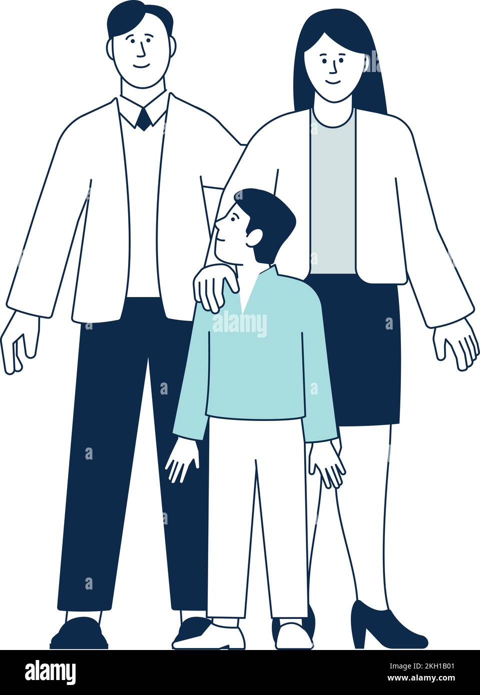 Parents and son icon. Happy family portrait Stock Vector Image & Art ...
