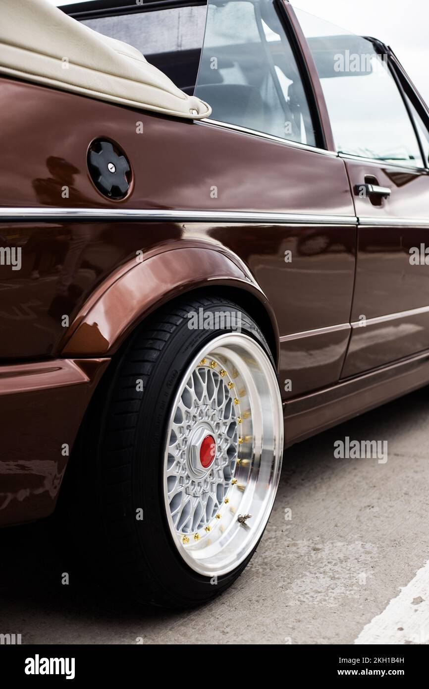 Unique car wheels. Close up of a unique car wheel Stock Photo - Alamy
