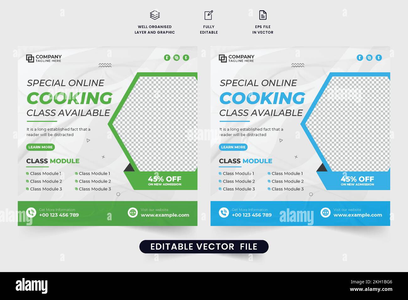 Special online cooking course promotional poster design with creative ...