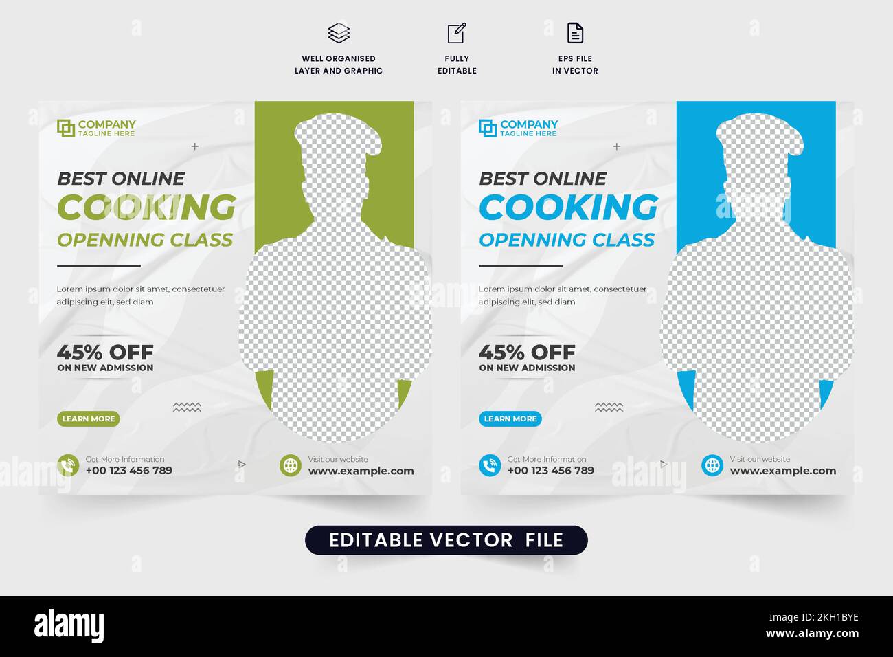 Culinary training center advertisement poster design. Online cooking ...