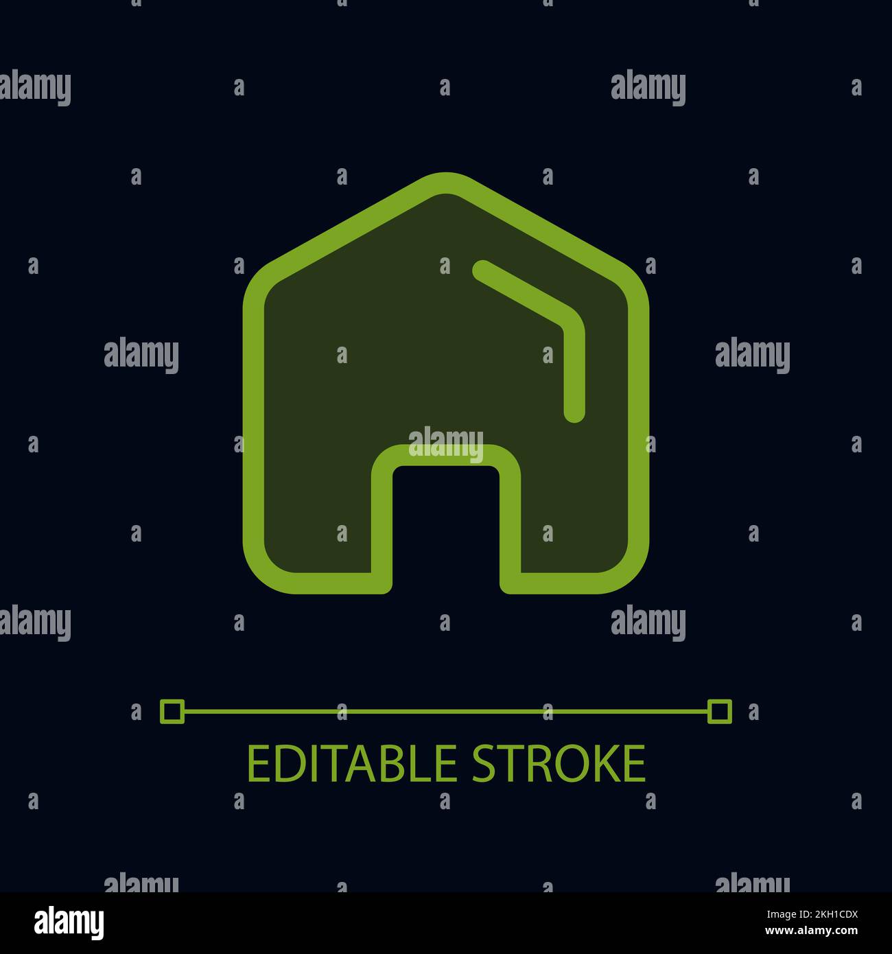 Home pixel perfect glassmorphism ui icon for dark theme Stock Vector ...